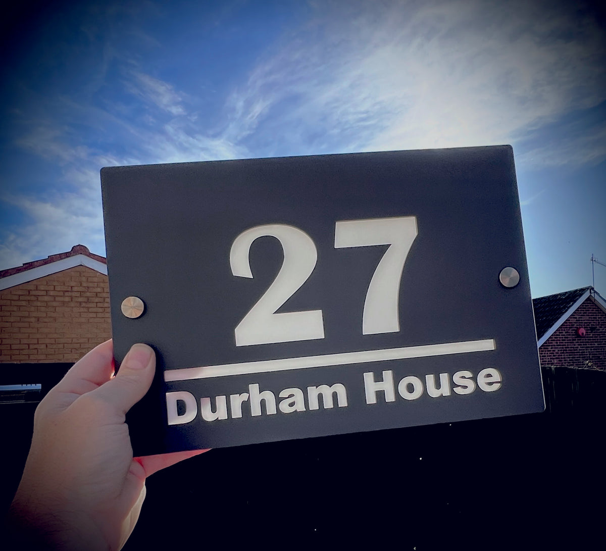 Acrylic House Number/Name Sign Plaque – Impressions Laser Studio