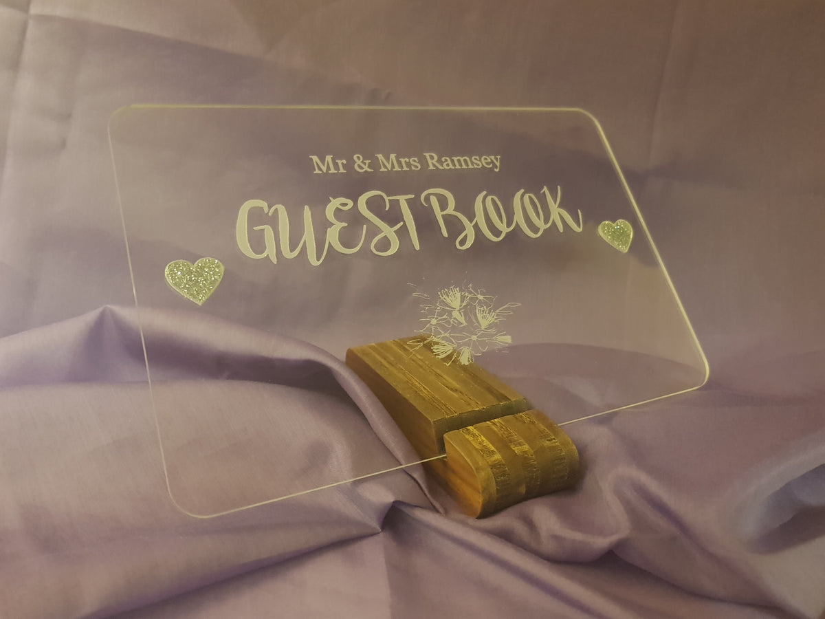 Acrylic Guest Book Sign – Impressions Laser Studio
